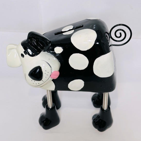 Accents | Dog Black And White Piggy Money Box | Poshmark